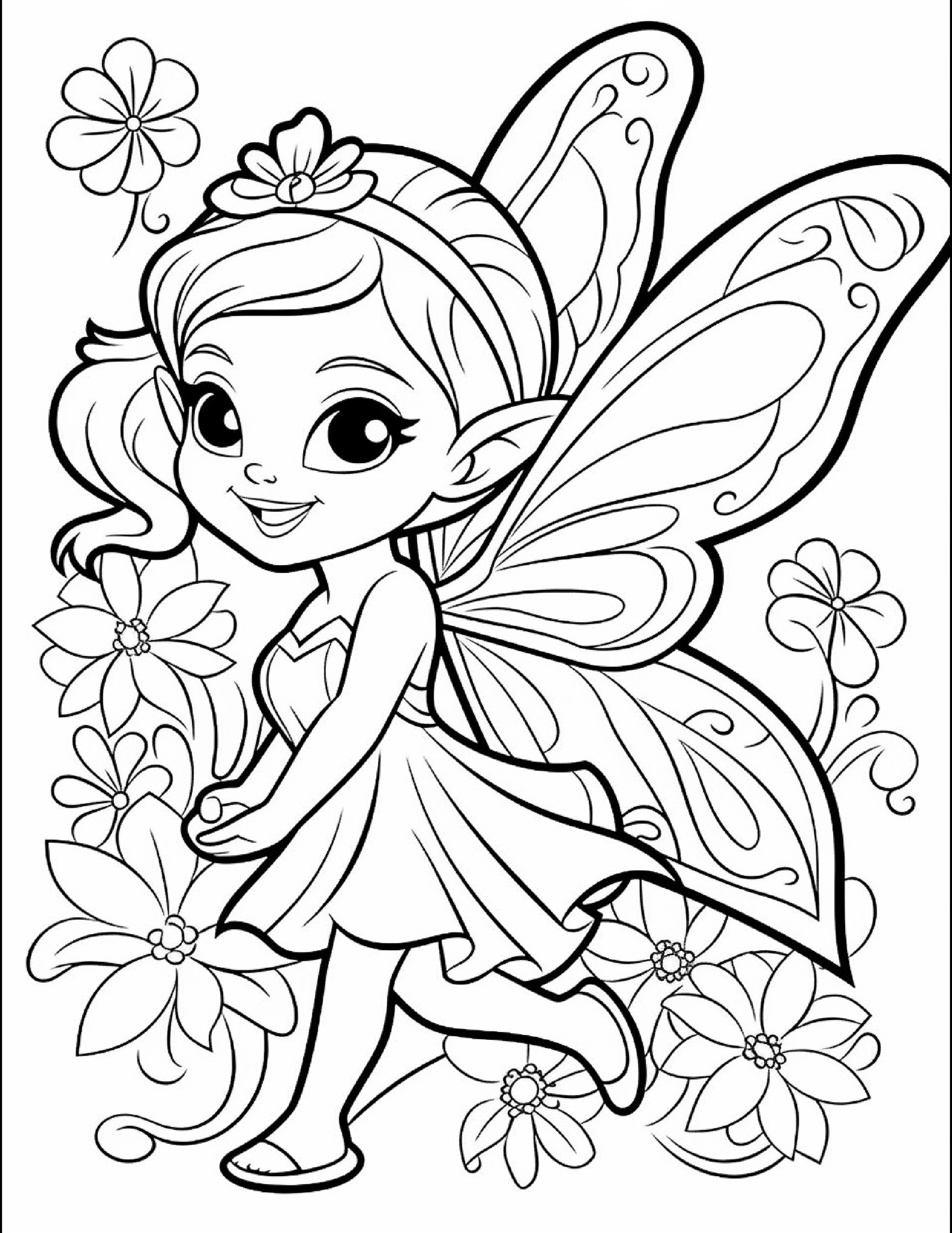 100 Cute Fairies Coloring Pages - Etsy