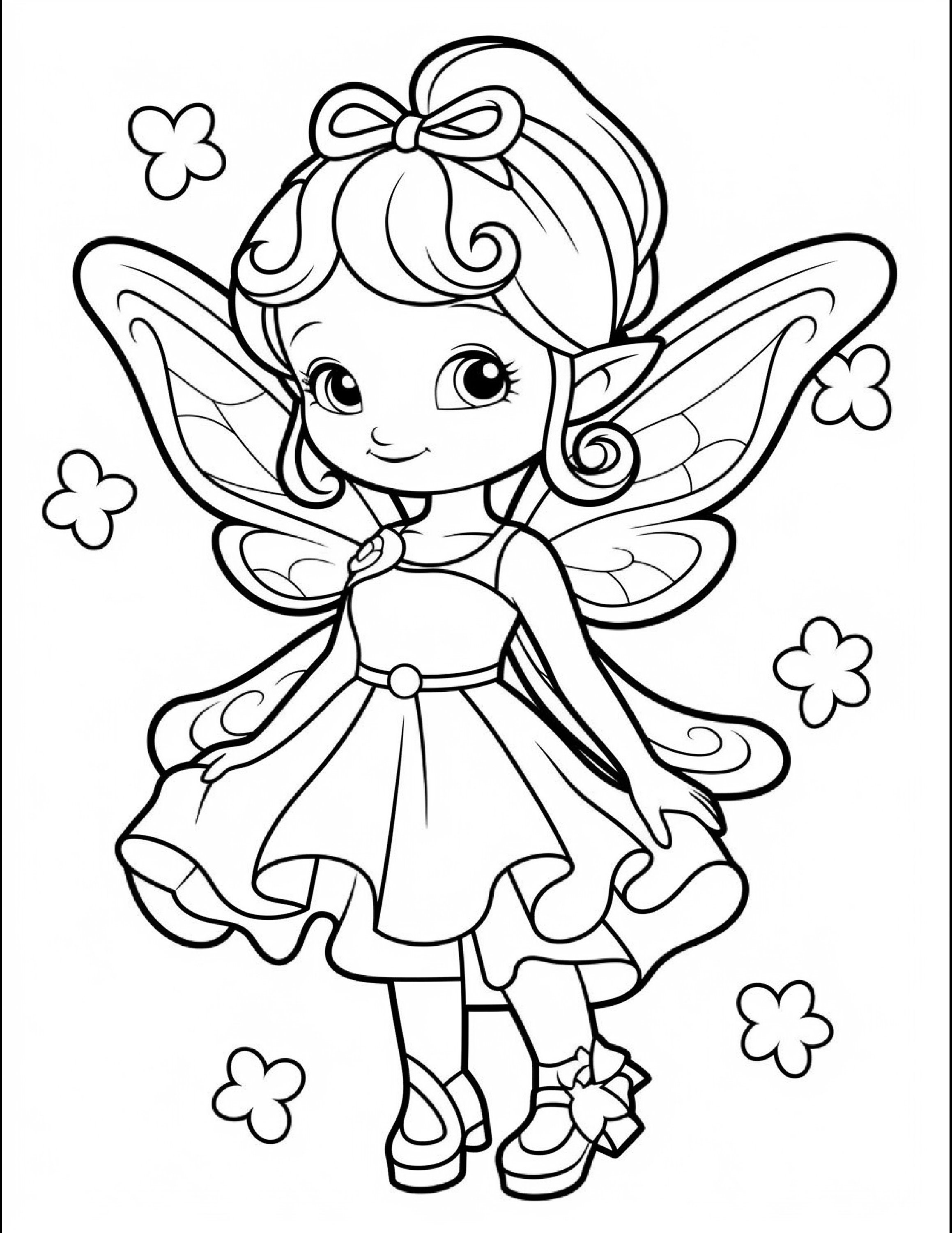 100 Cute Fairies Coloring Pages - Etsy