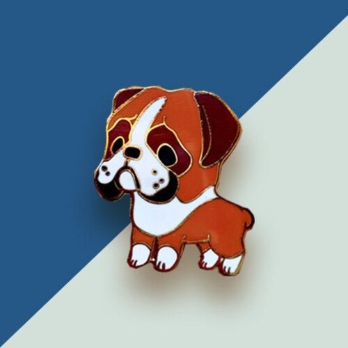 Boxer Dog Enamel Pin - Etsy