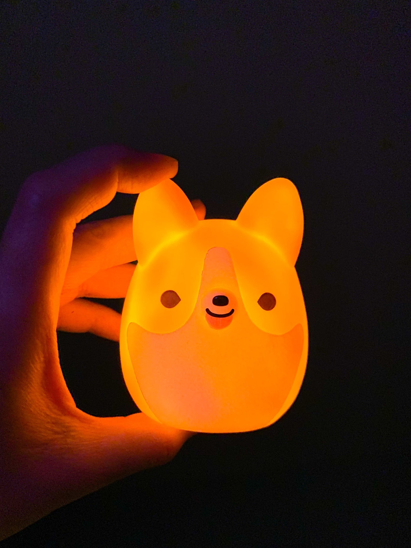 Small Super Fluffy Corgi Portable LED Light | Etsy