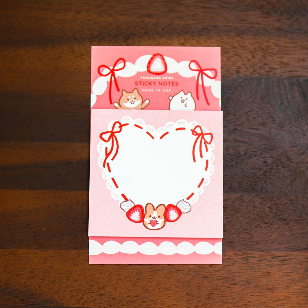 Sticky Notes - Strawberry Cream - Etsy