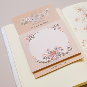 Sticky Notes - Jackalope's Garden (cream) - Etsy