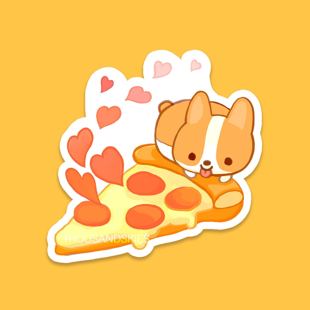 Vinyl Sticker Pizza Lover Corgi - Etsy