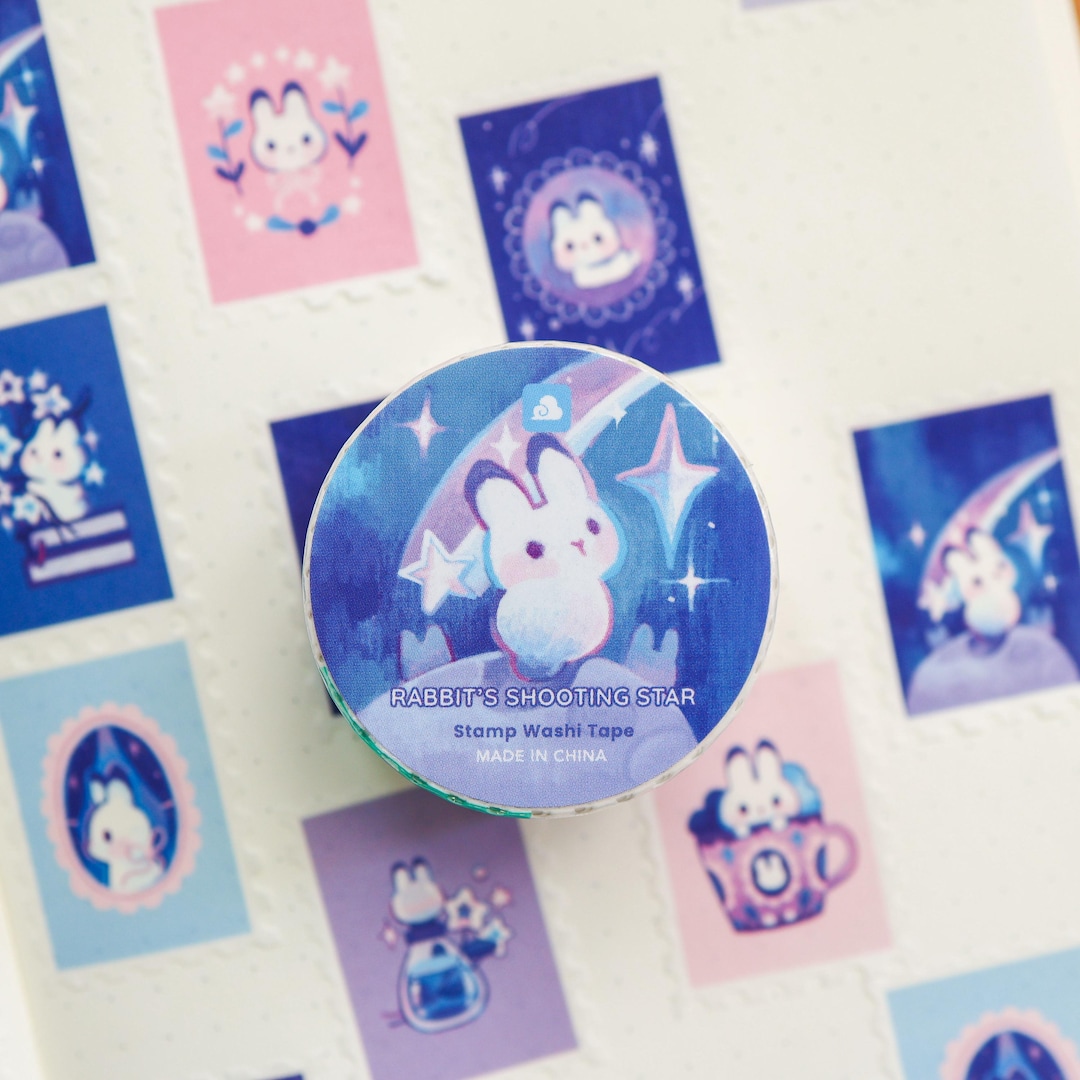 Stamp Washi Tape - Rabbit's Shooting Star - Etsy