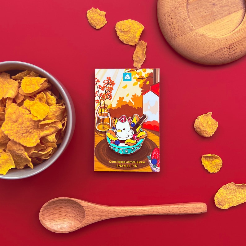 Cornflakes Cereal Duck Pin - Etsy