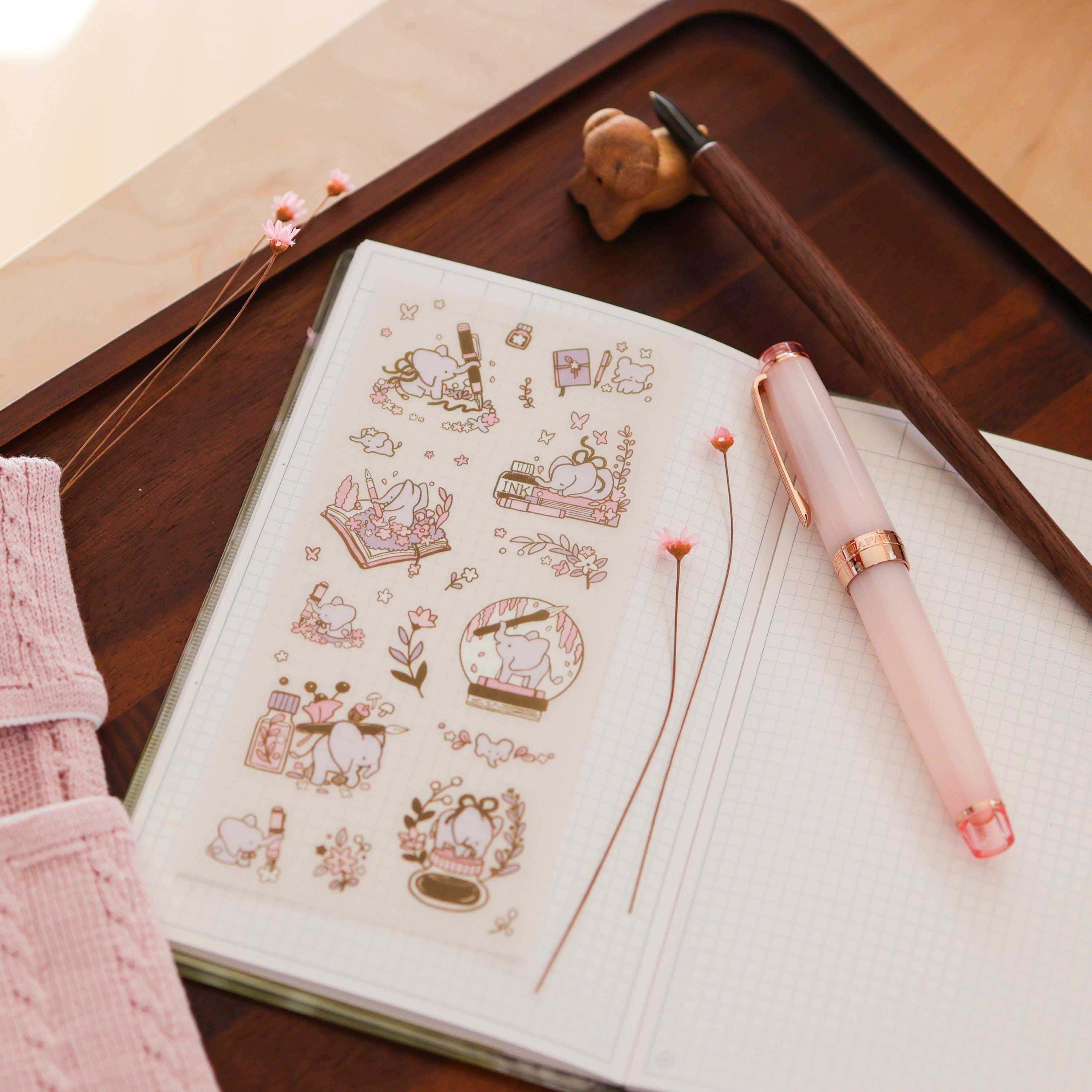 Sticker Sheet (washi) - Pinky Elephant - Etsy