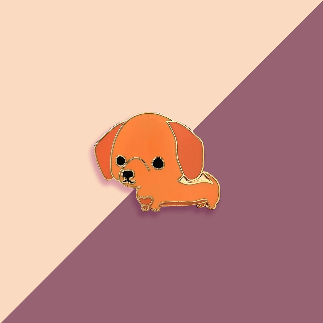 Enamel Pin - Dachshund Pin (red Doxie) - Etsy