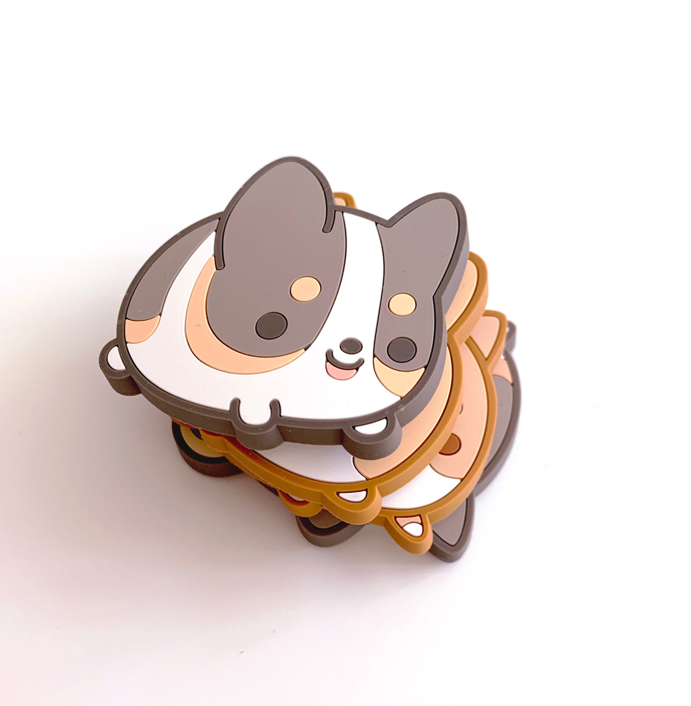 3D Rubber Sticker Tricolor Corgi | Etsy