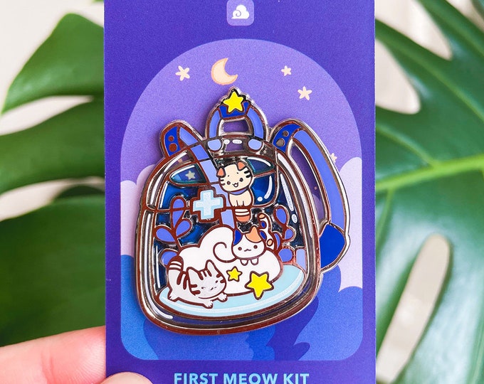 Limited Edition - First Meow Kit Transparent Pin - Etsy
