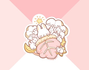 Vinyl Sticker holographic Bunny Universe | Etsy