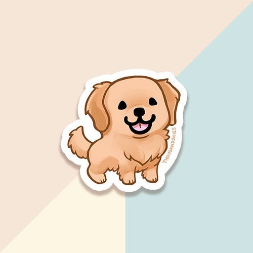 Vinyl Sticker Golden Retriever - Etsy