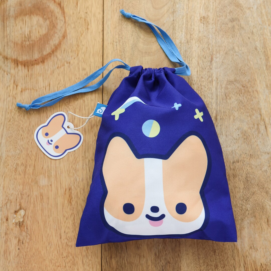 Drawstring Pouch Bag - Corgi Starlight - Etsy