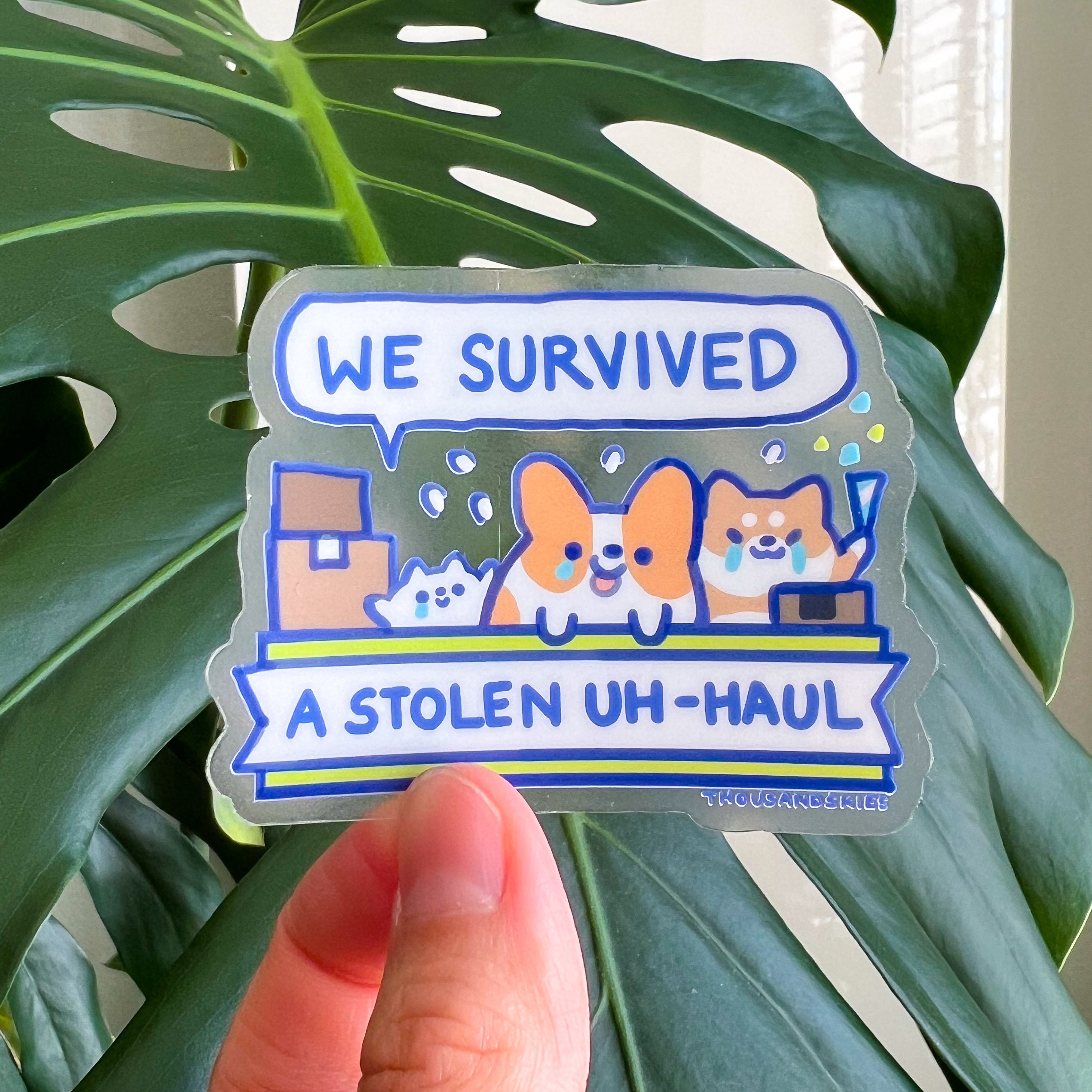 Vinyl Sticker (transparent) We Survived a Stolen Truck - Etsy