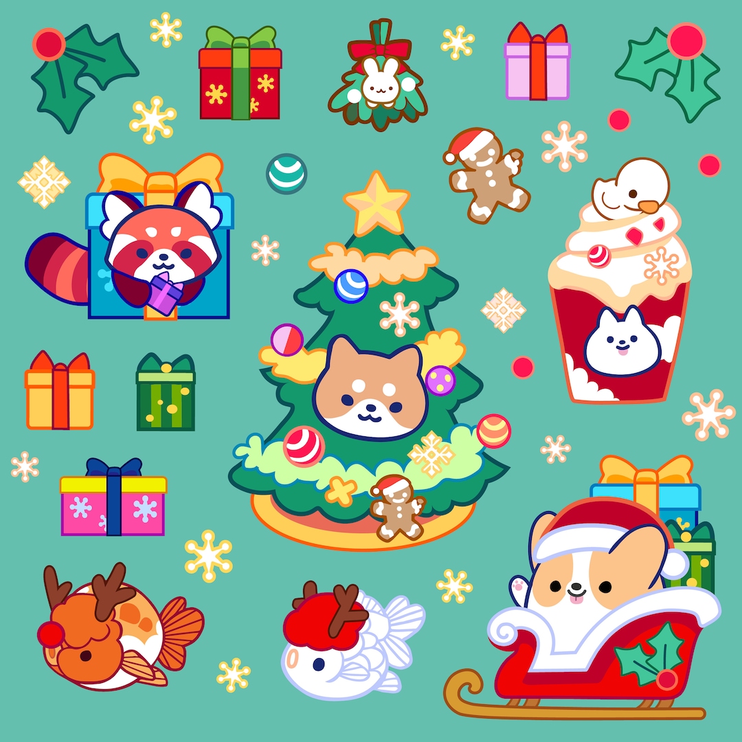 Vinyl Sticker Set - Wonderful Christmas Day - Etsy