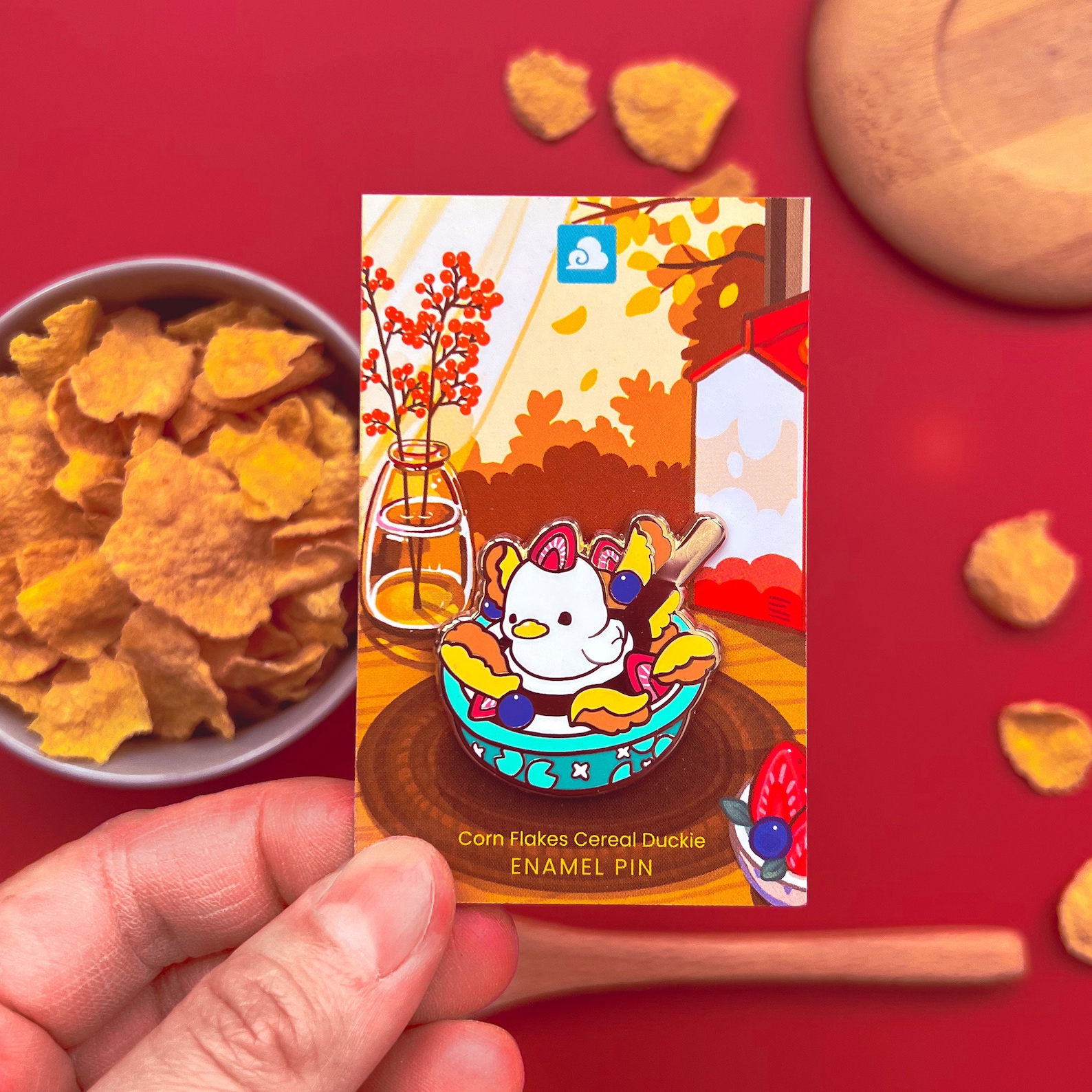 Cornflakes Cereal Duck Pin - Etsy