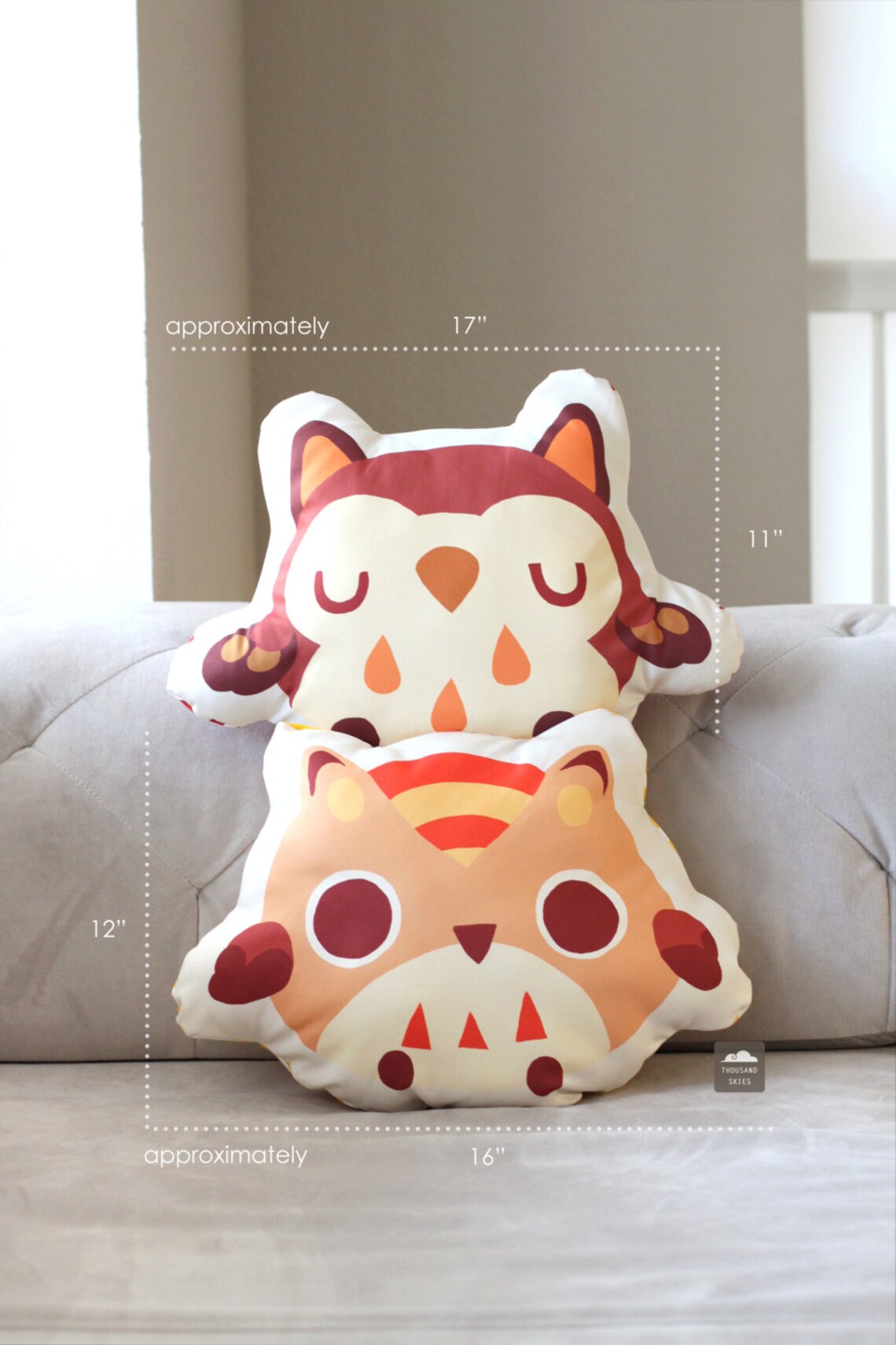 Handmade Maroon Owl Cushion - Etsy