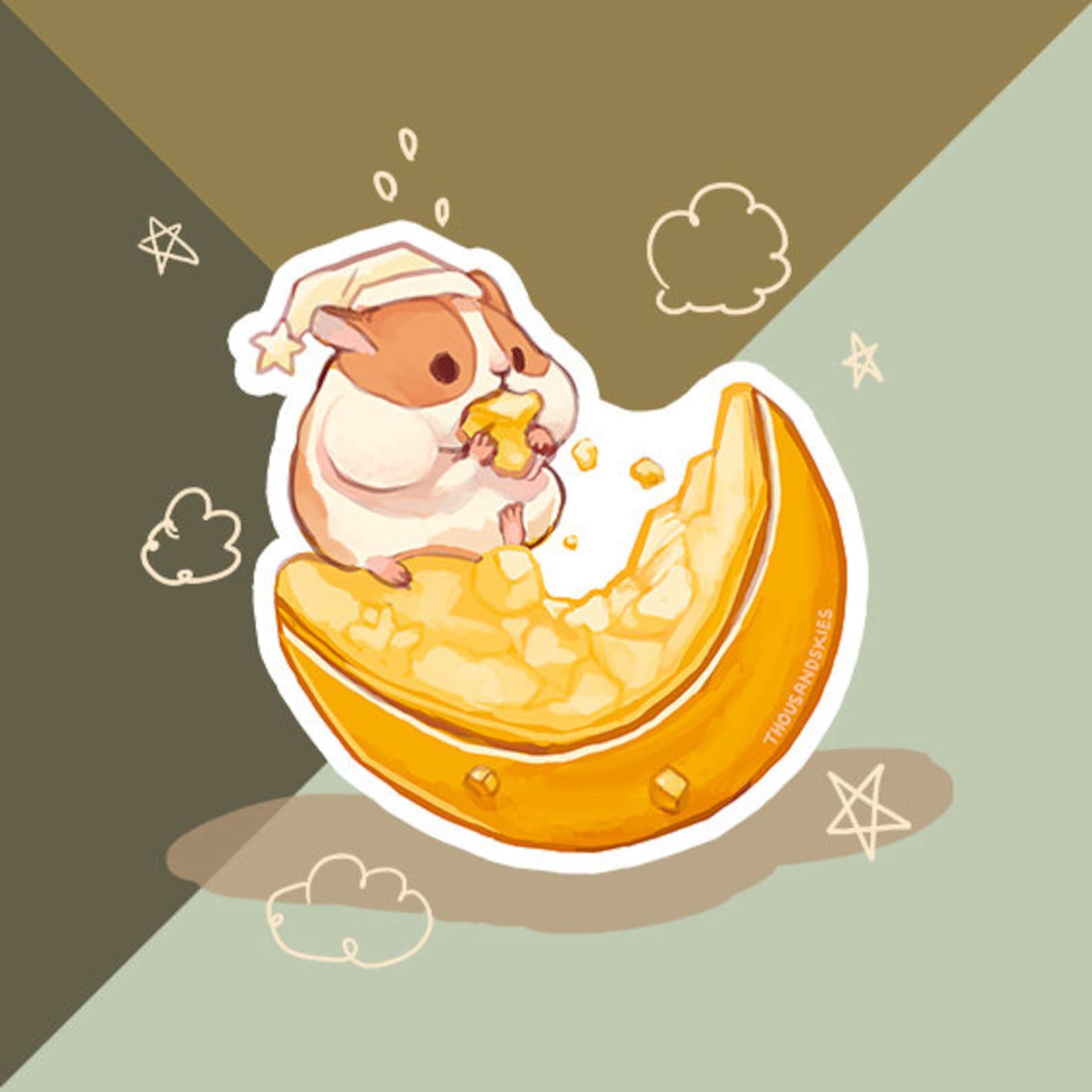 Vinyl Sticker Moon Maker Hamster - Etsy