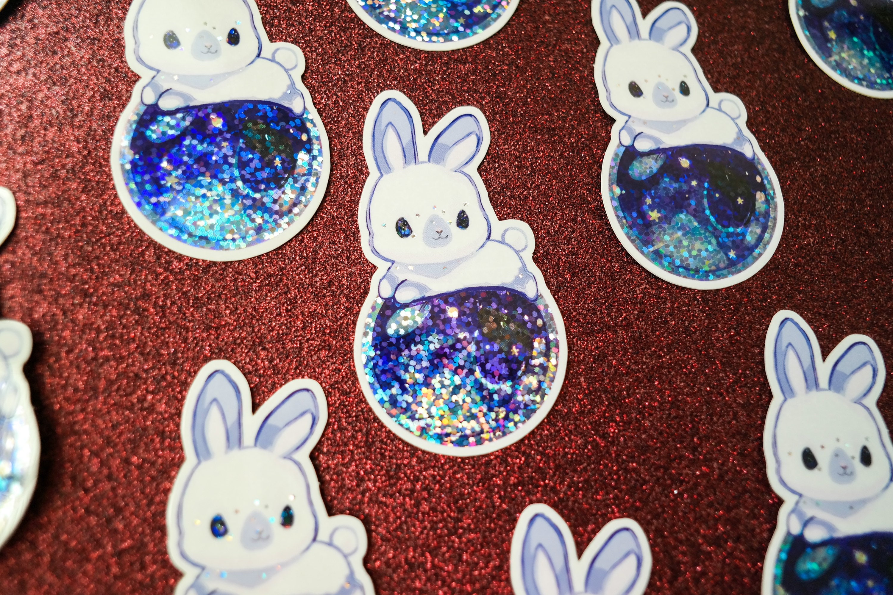 Vinyl Sticker holographic Bunny Universe - Etsy