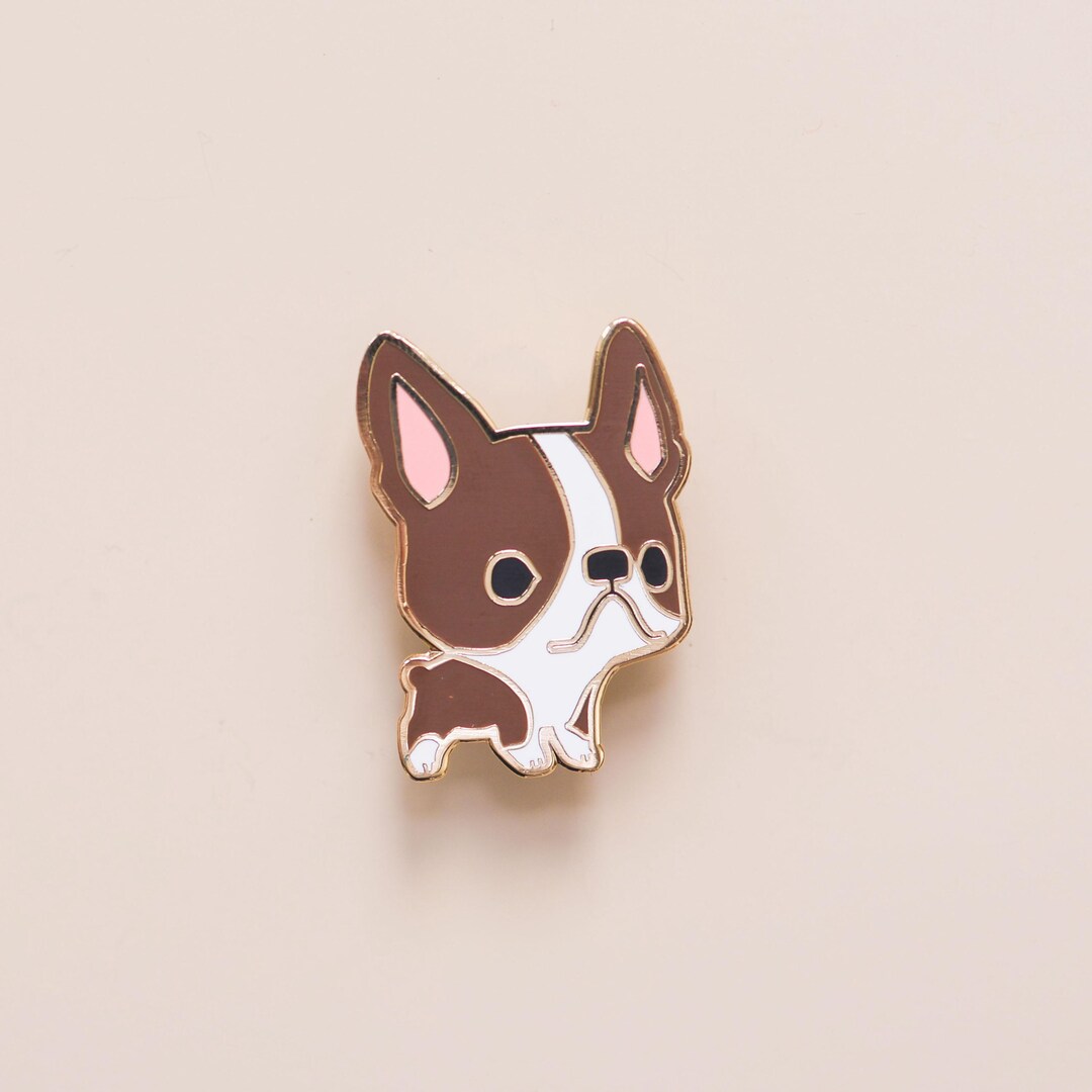 Enamel Pin - Boston Terrier Pin (seal and White) - Etsy
