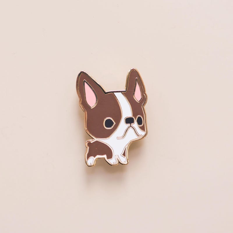 Boston Terrier Enamel Pin - Etsy