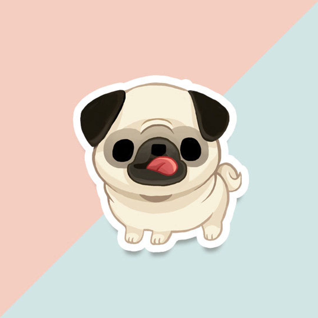 Vinyl Sticker Pug - Etsy