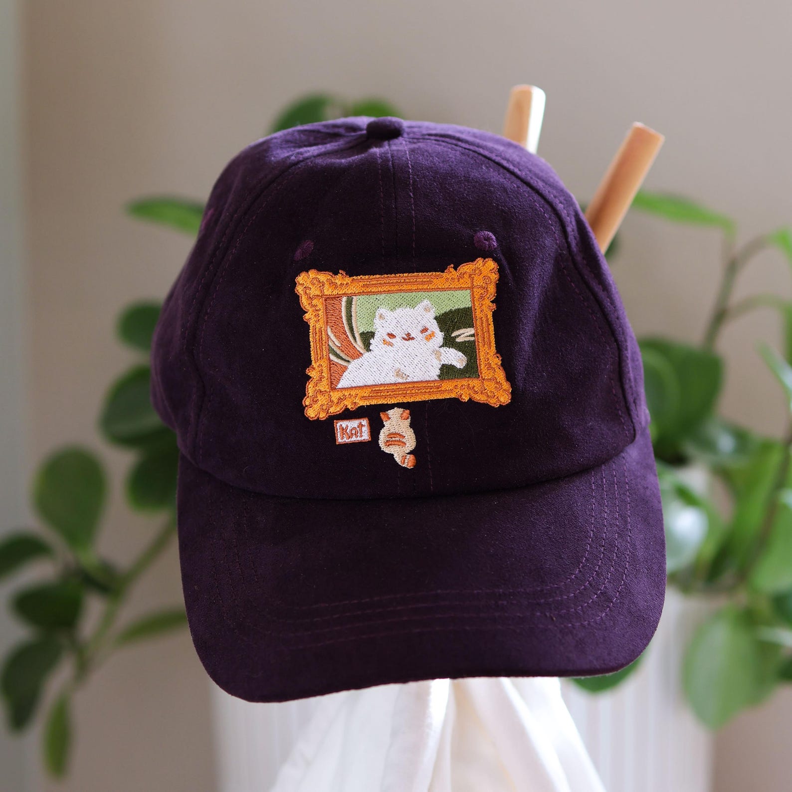 Embroidered Hat - Meowster Piece - Etsy