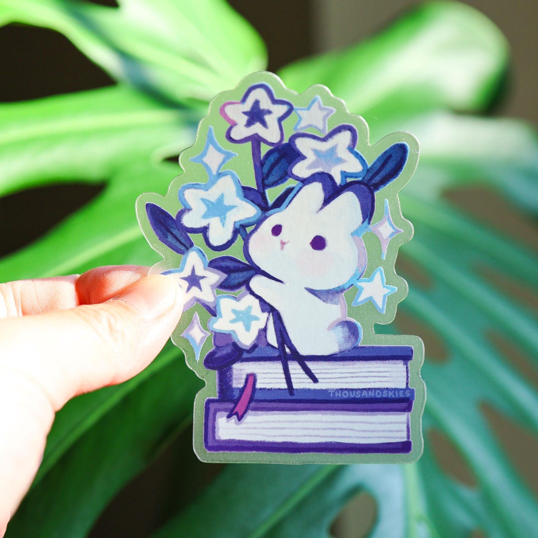 Vinyl Sticker (transparent) Rabbit's Star Bouquet - Etsy