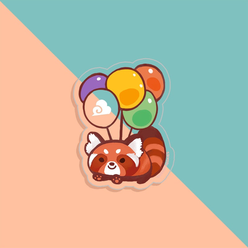 Panda With Balloons - Etsy