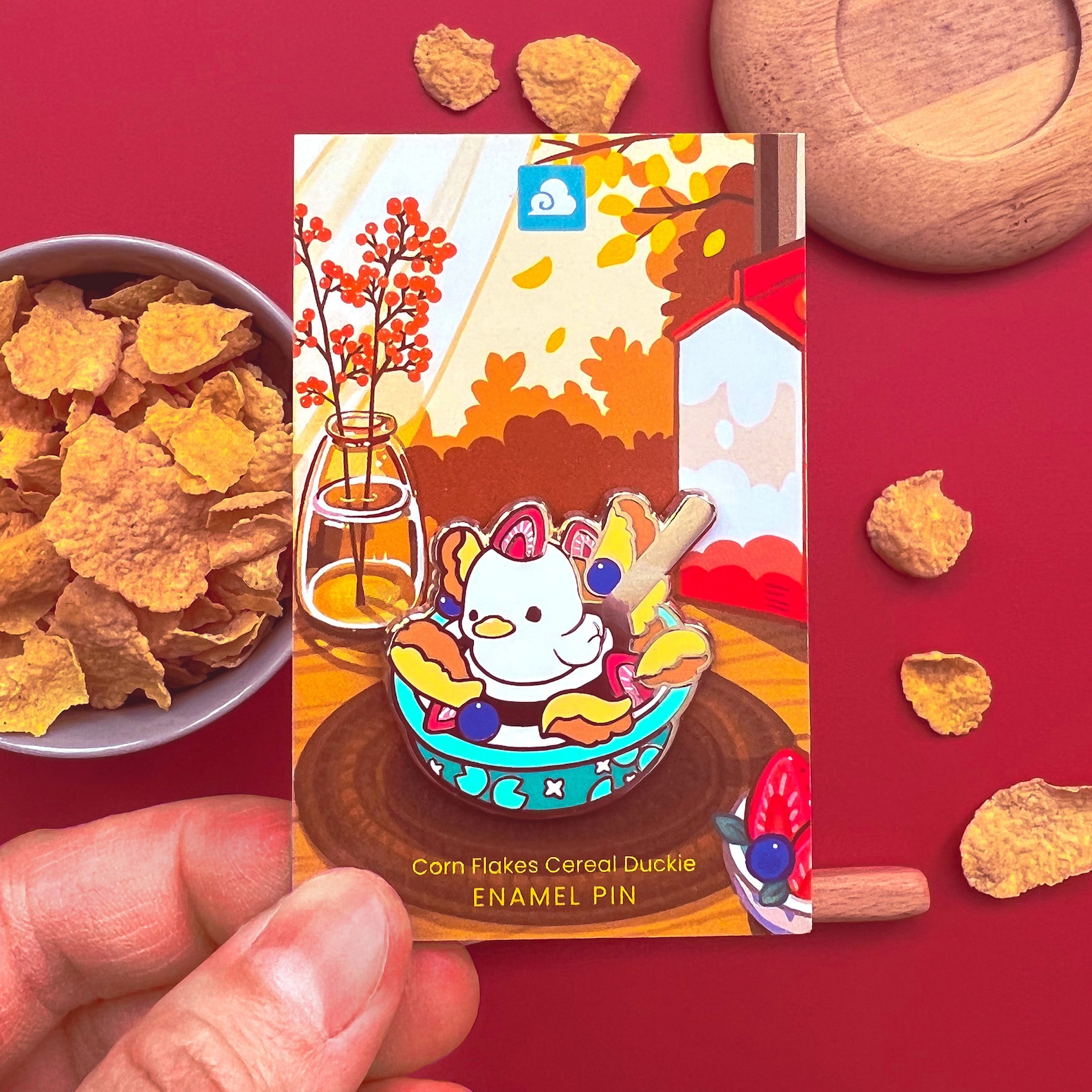 Cornflakes Cereal Duck Pin - Etsy