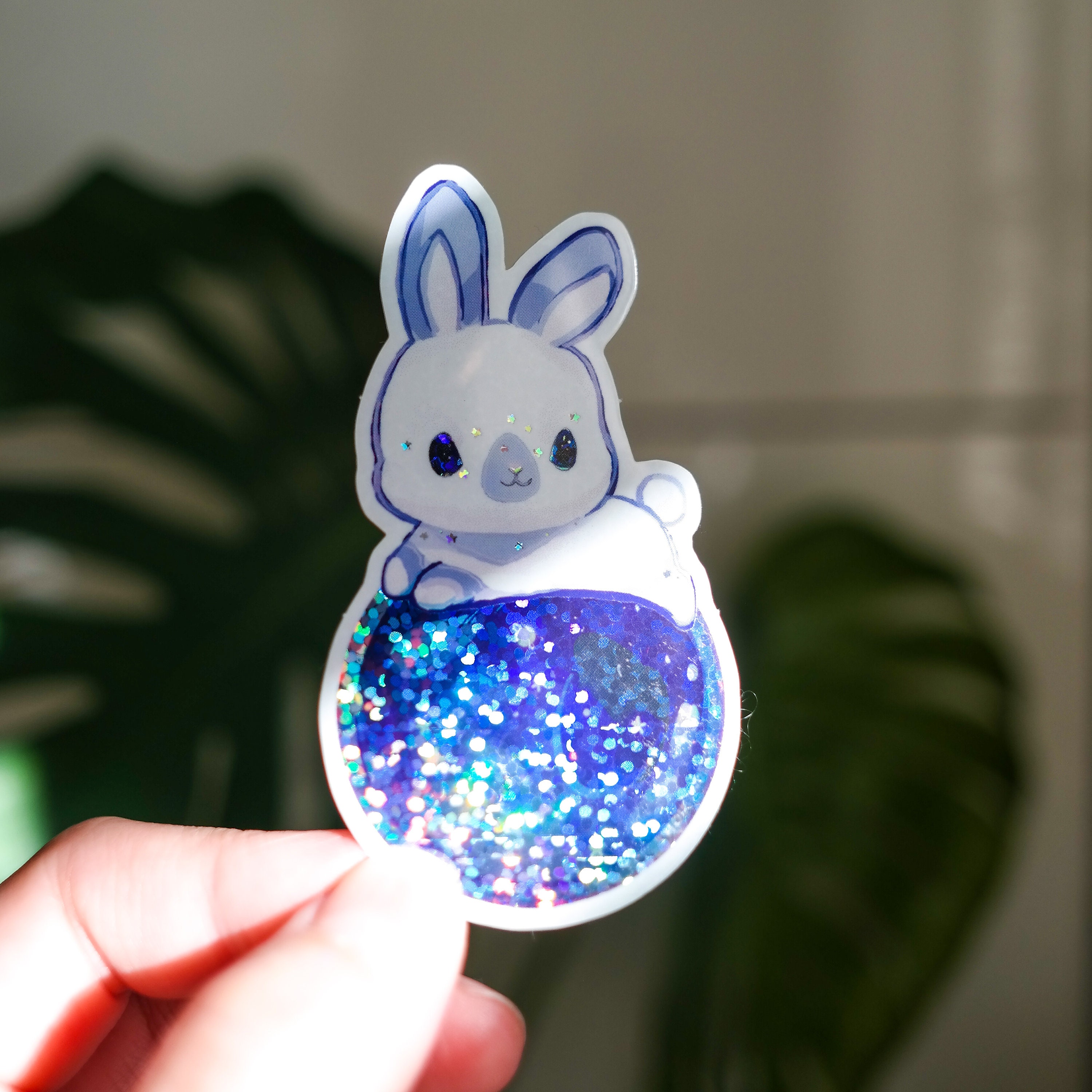 Stickers, Labels & Tags Holographic Vinyl Sticker Space Bunny Stickers ...