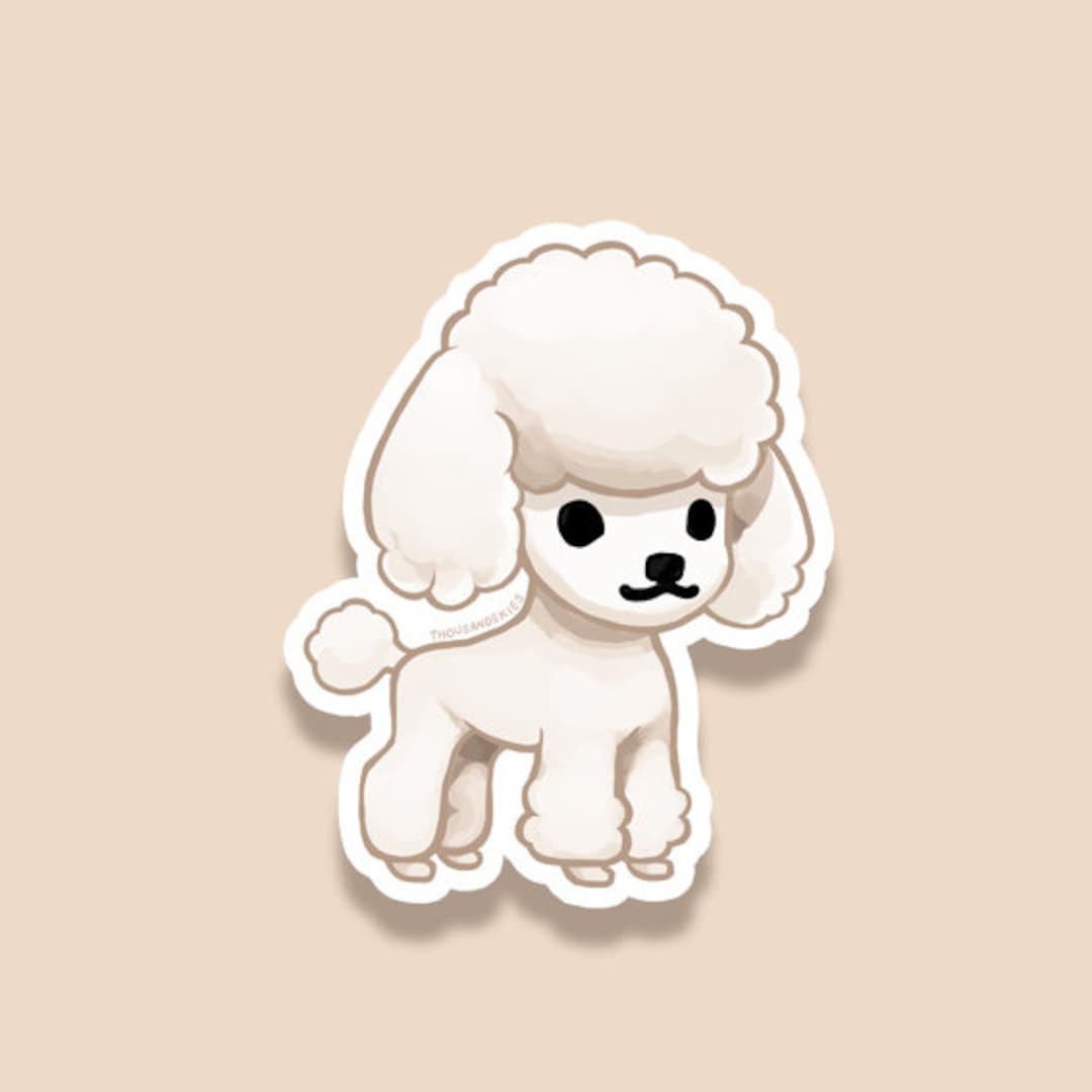 Vinyl Sticker White Standard Poodle - Etsy