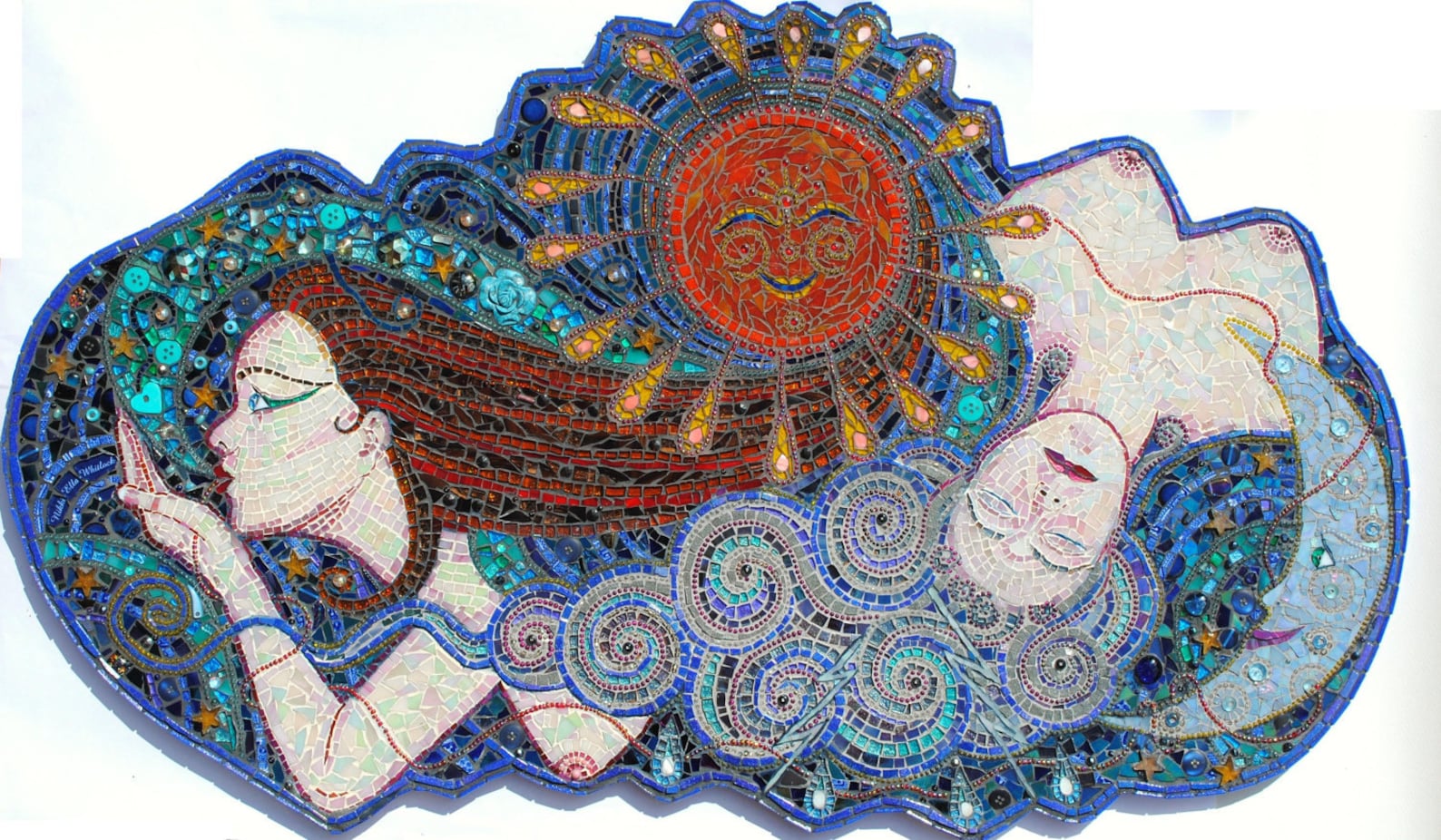 SOLD - Mosaic, Wall Art, A Kiss on the Wind - Etsy