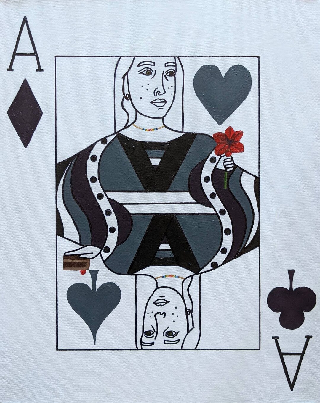Queen of Aces | Original Painting | Ace Pride | 16 X 20 In. - Etsy