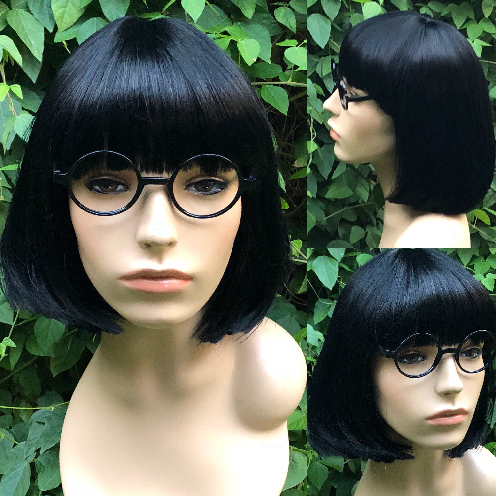 Edna Incredibles Wig Mode Black Bob | Etsy