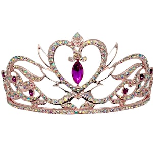 Serenity Neo Queen Moon Tiara Sailor Crystal Rhinestone Rose Metal ...
