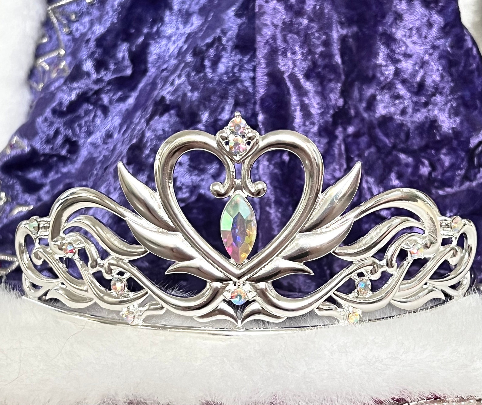 Serenity Neo Queen Moon Tiara Silver Sailor Crystal Rhinestone Metal ...