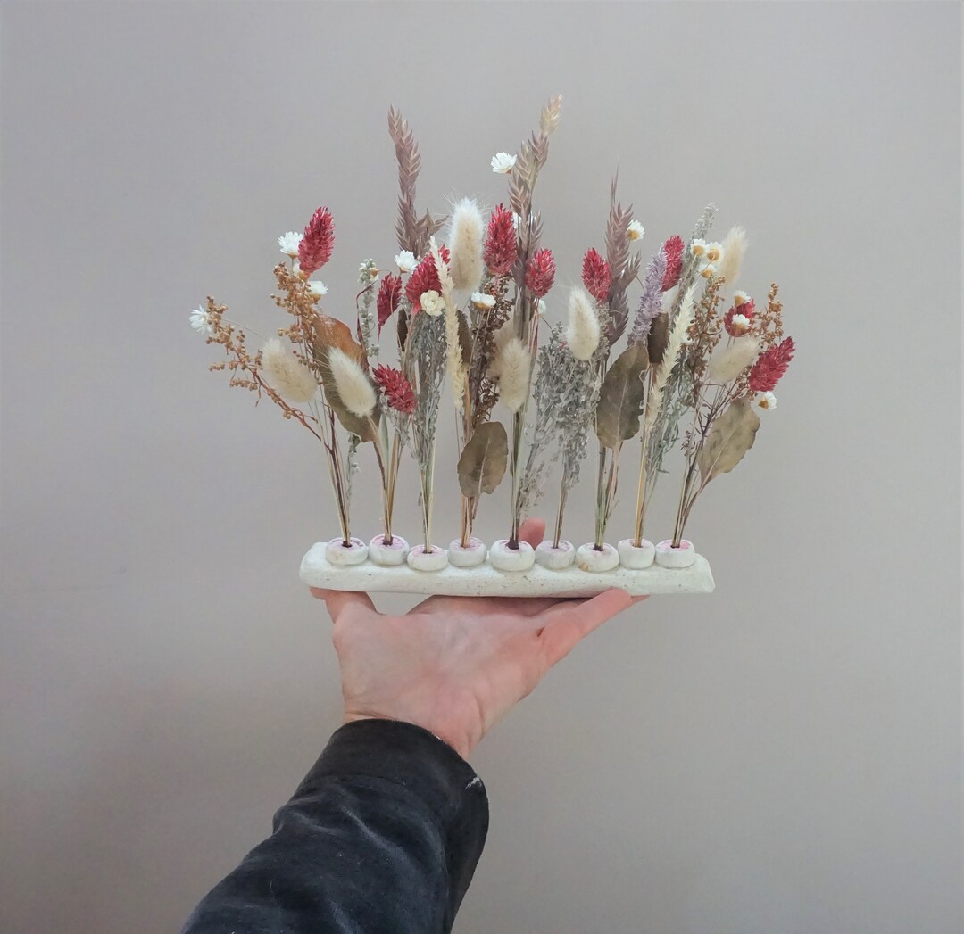 Dried Flower Arrangement, Dried Flower Bar, Clay Flower Bar With ...
