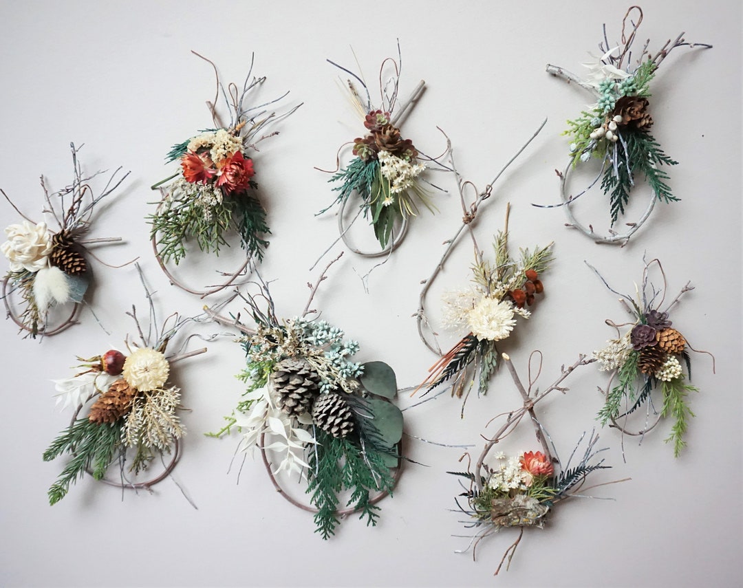 Nordic Nature Ornament Mini Gift Topper Wreath Mini Natural - Etsy