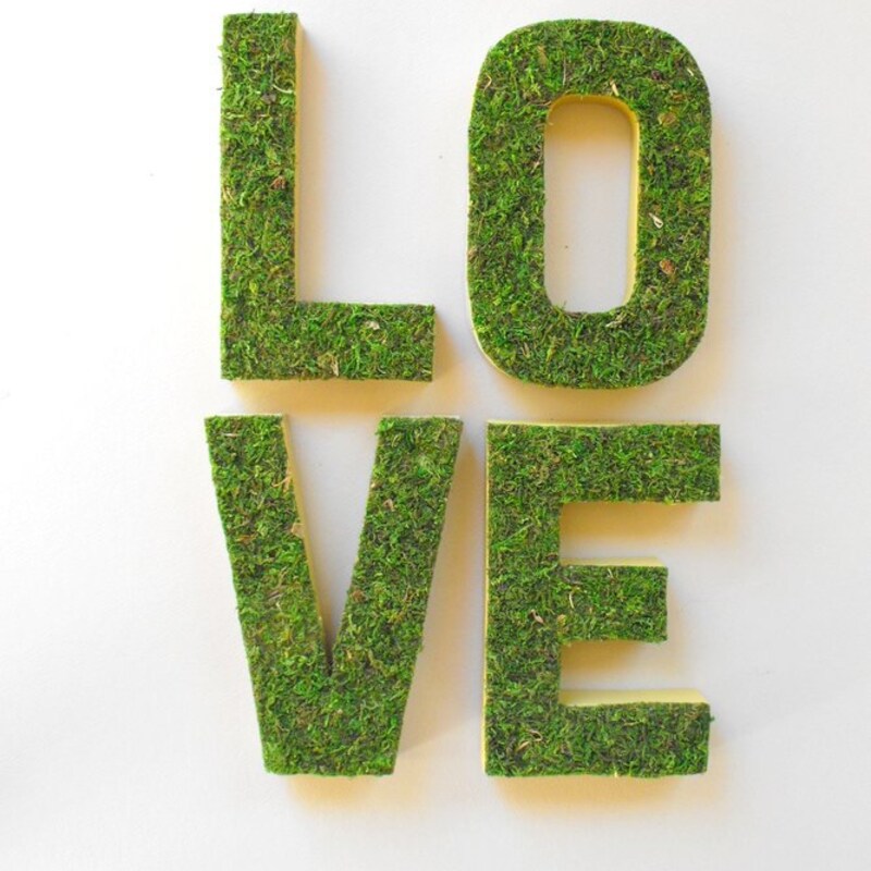Moss Letters - Etsy