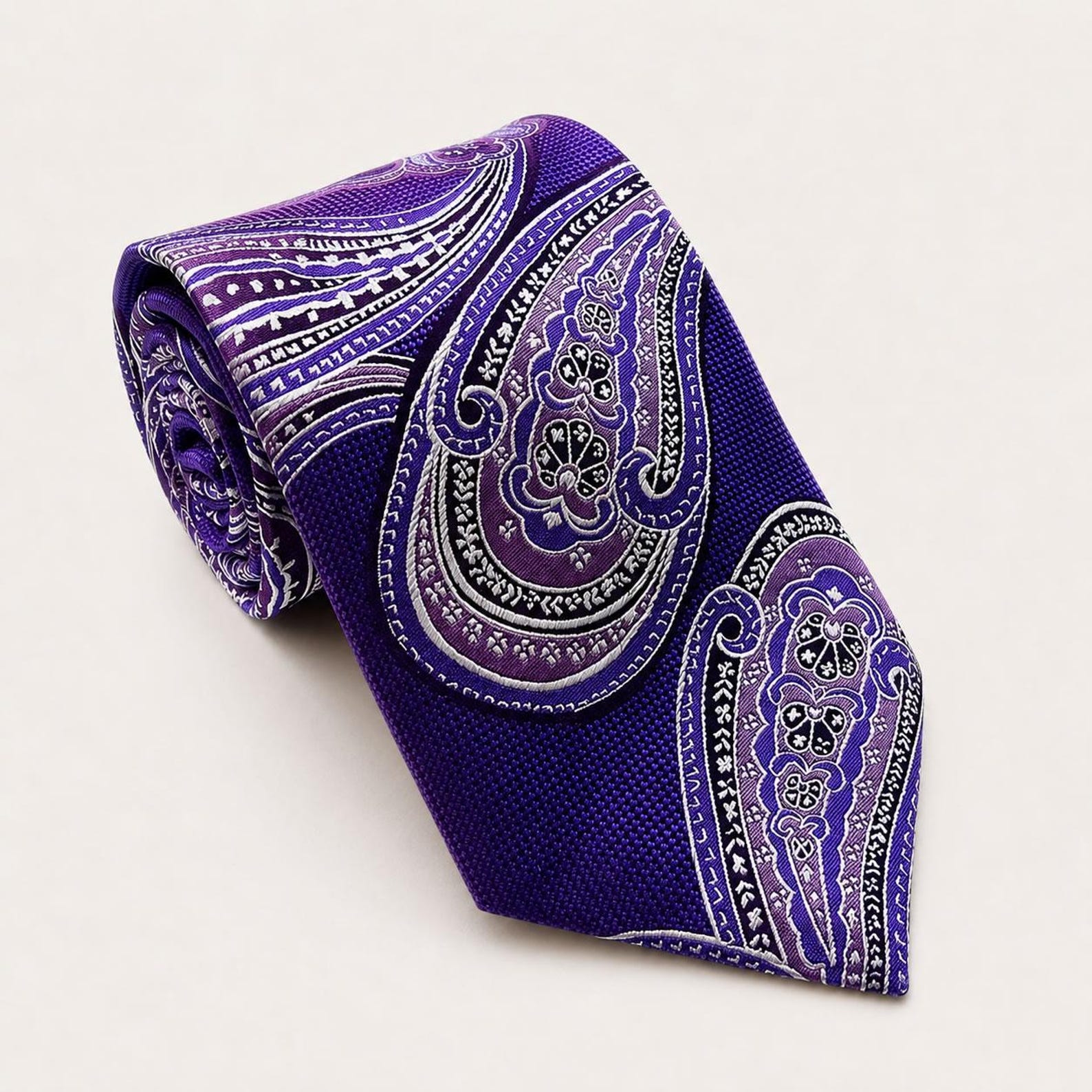 Purple Paisley Tie - Formal Occasion Silk Tie - Etsy