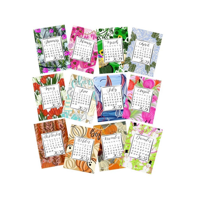 Preppy Calendar - Etsy