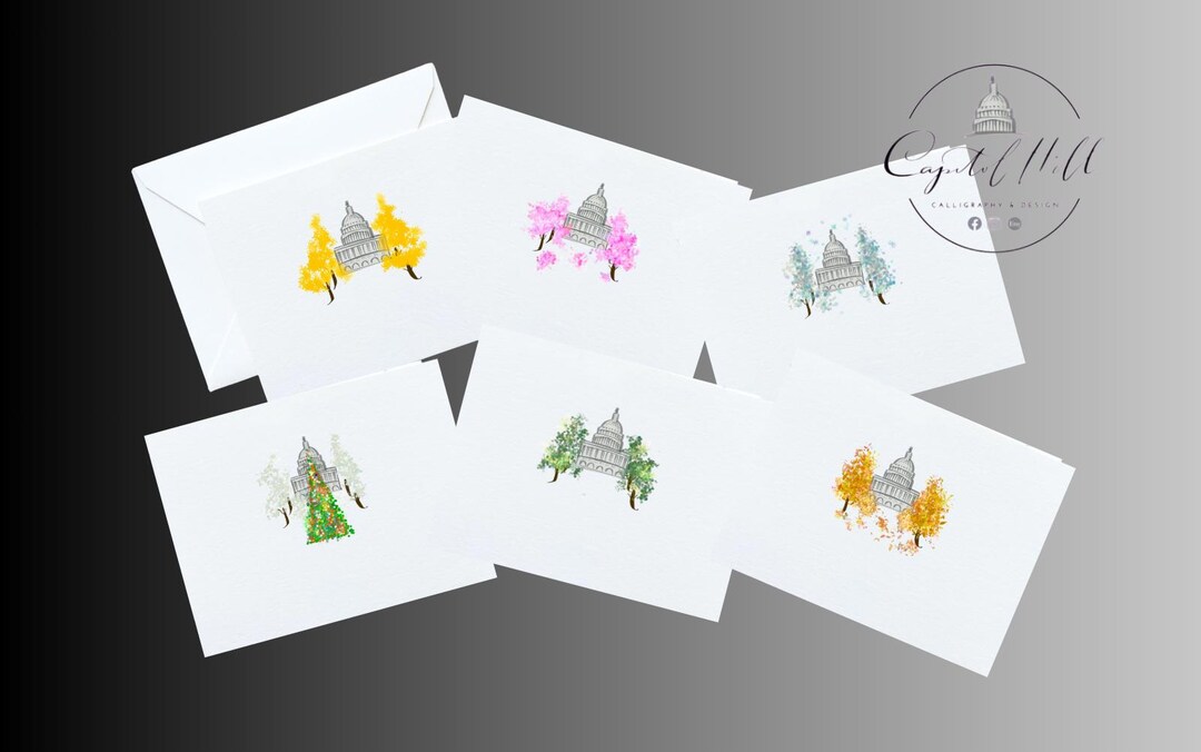 Washington, Dc/capitol Hill Notecards - Etsy