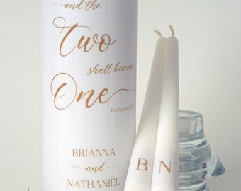 Two Become One Wedding Unity Candles - Black - Etsy