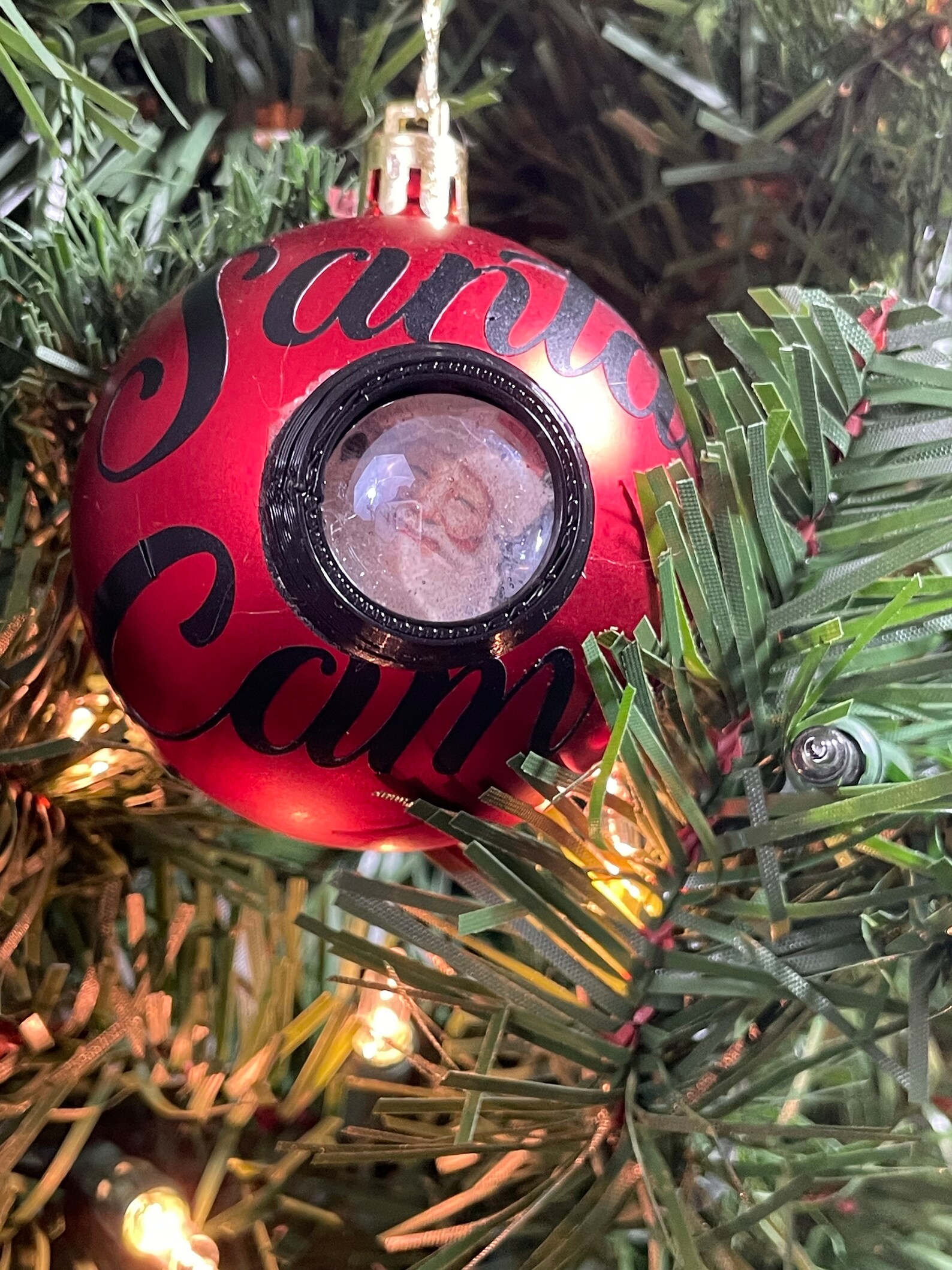 Santa Cam Lens for Ornaments, Christmas Santa Camera Lens, Nana Cam ...