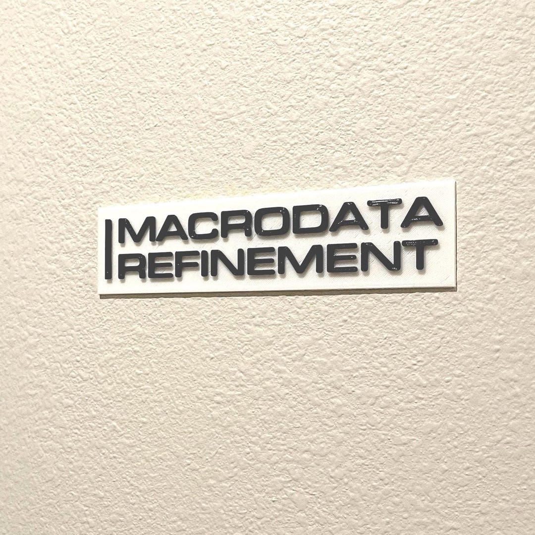 Lumon Industries Sign: Macrodata Refinement, Severance TV Prop Replica ...