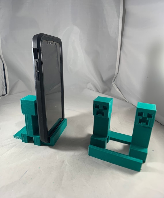 Minecraft Creeper Phone Holder Mount Iphone Stand Minecraft | Etsy