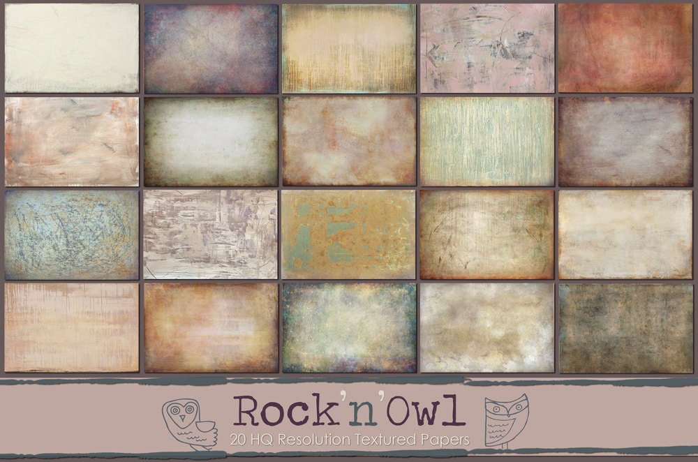 Fine Art Digital Textures Set "triple Owlsomeness", 60 HQ Resolution ...