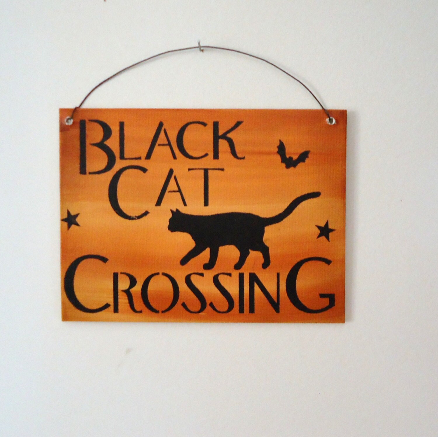 Black Cat Sign Cat Mom Gift Black Cat Home Fall and | Etsy