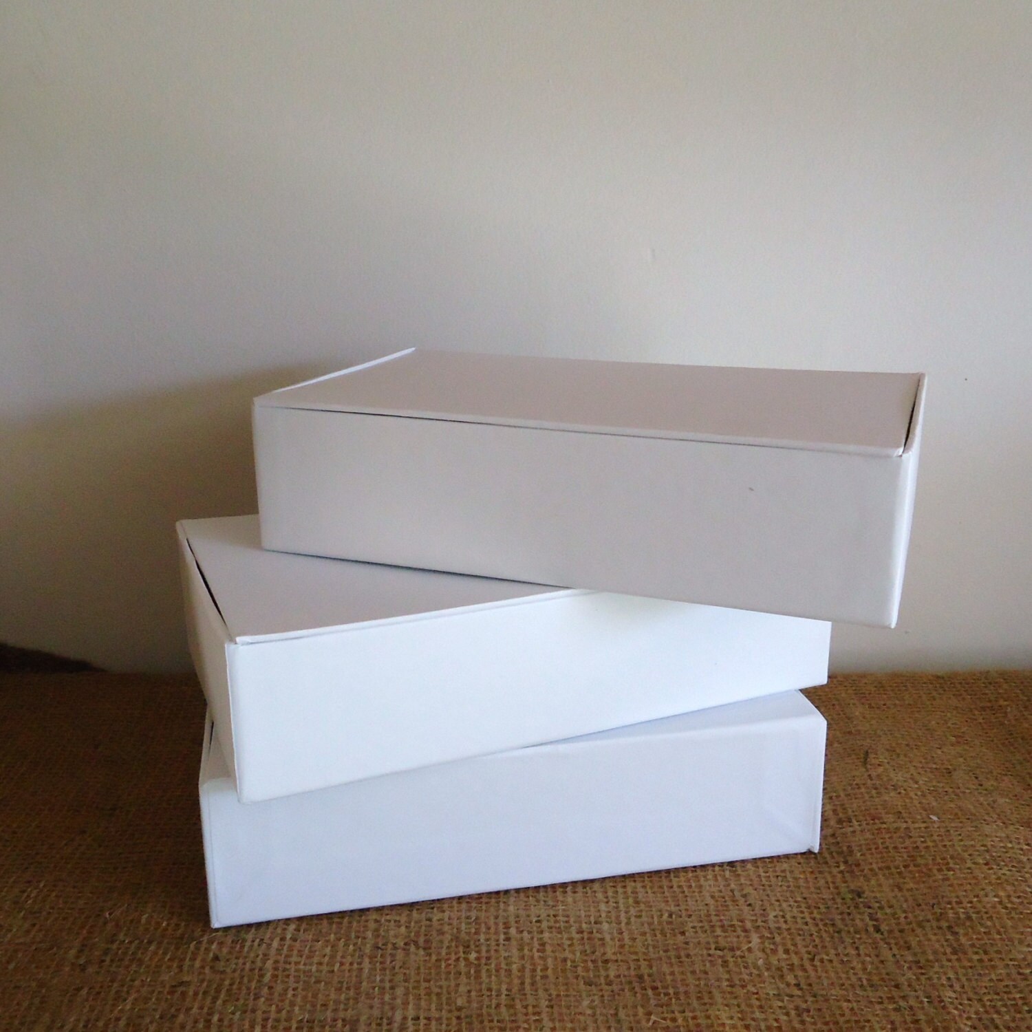 Cigar box 3 craft boxes plain pencil box blank white box | Etsy