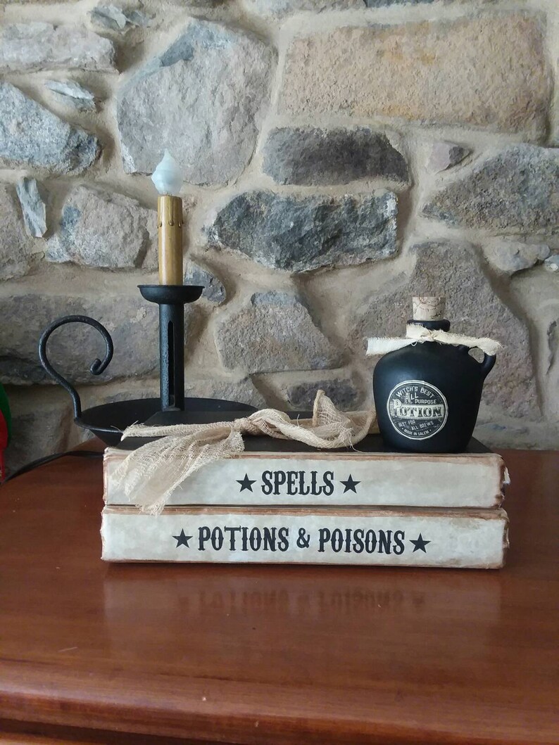 Handmade Halloween Book Display Potions Bottle Halloween - Etsy